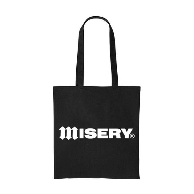 WORDMARK LOGO BLACK TOTE BAG – Misery Worldwide