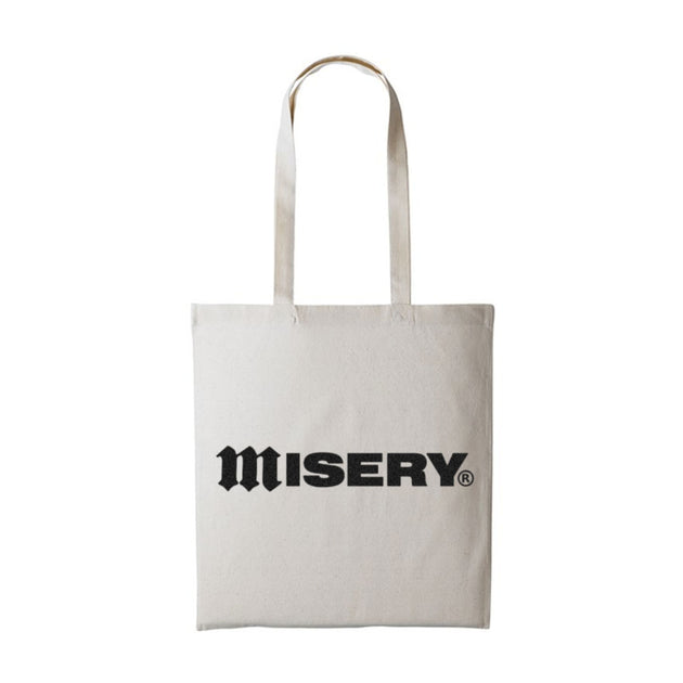 WORDMARK LOGO NATURAL TOTE BAG – Misery Worldwide